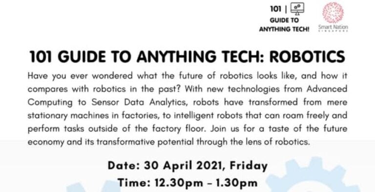 PMO Webinar Series: 101 Guide to Anything Tech: Robotics – NUS FinTech Lab